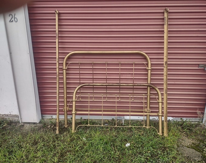 Early 1900s Vintage Full Size Brass Bed - Etsy