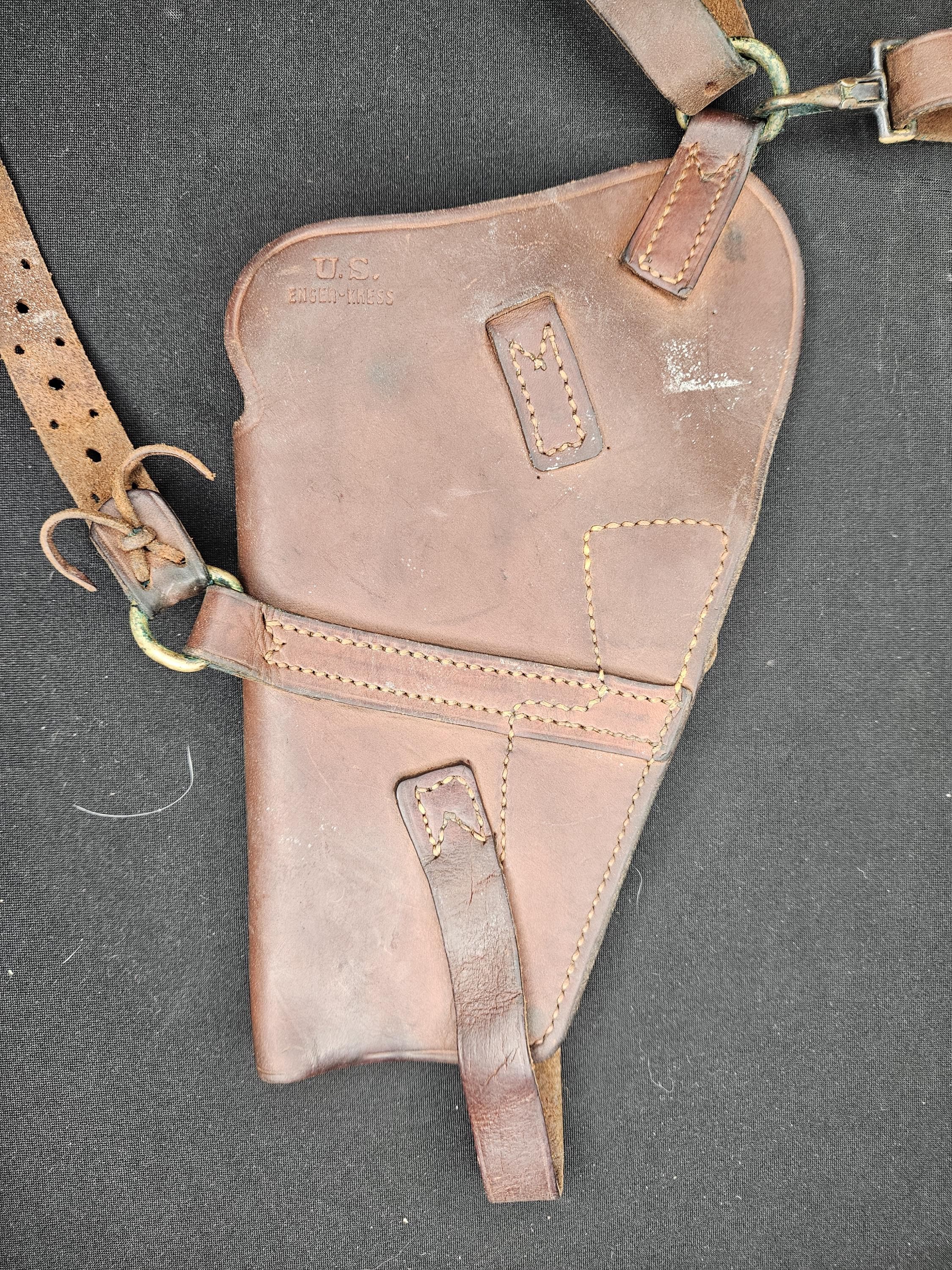 WW2 US Army M7 M1911a1 Leather Shoulder Holster WWII, Military, Brown ...