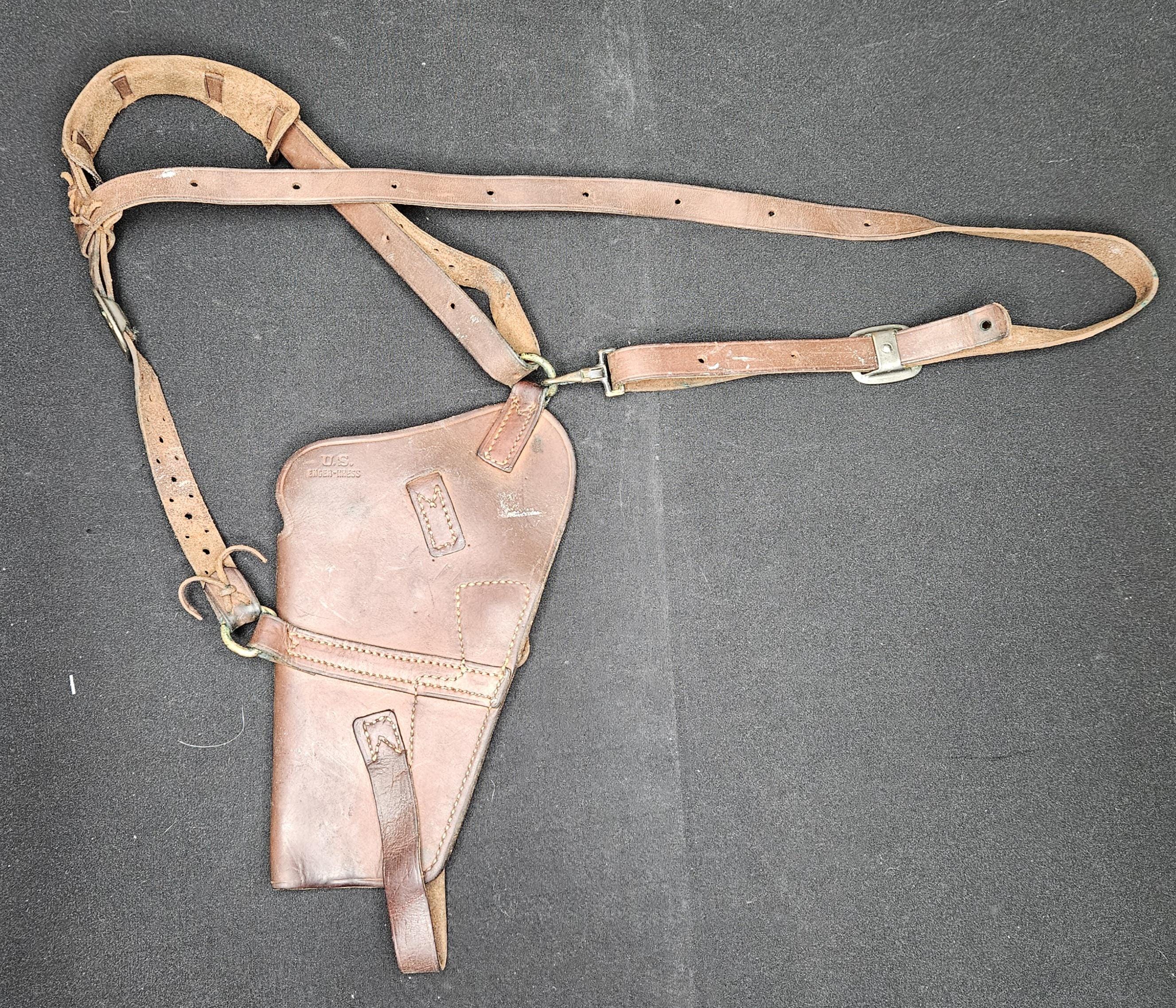 WW2 US Army M7 M1911a1 Leather Shoulder Holster WWII, Military, Brown ...