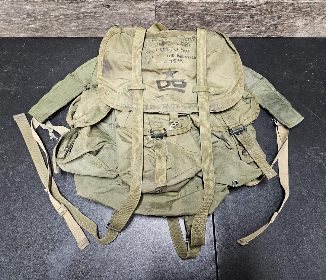 Vietnam War Era US Field Pack With Graffiti Navy Aviation Marked ...