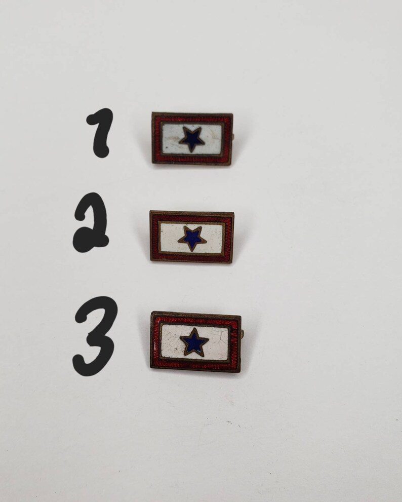 WW1 US Military Son in Service Banner Pin Sweet Heart Remembrance Pins ...