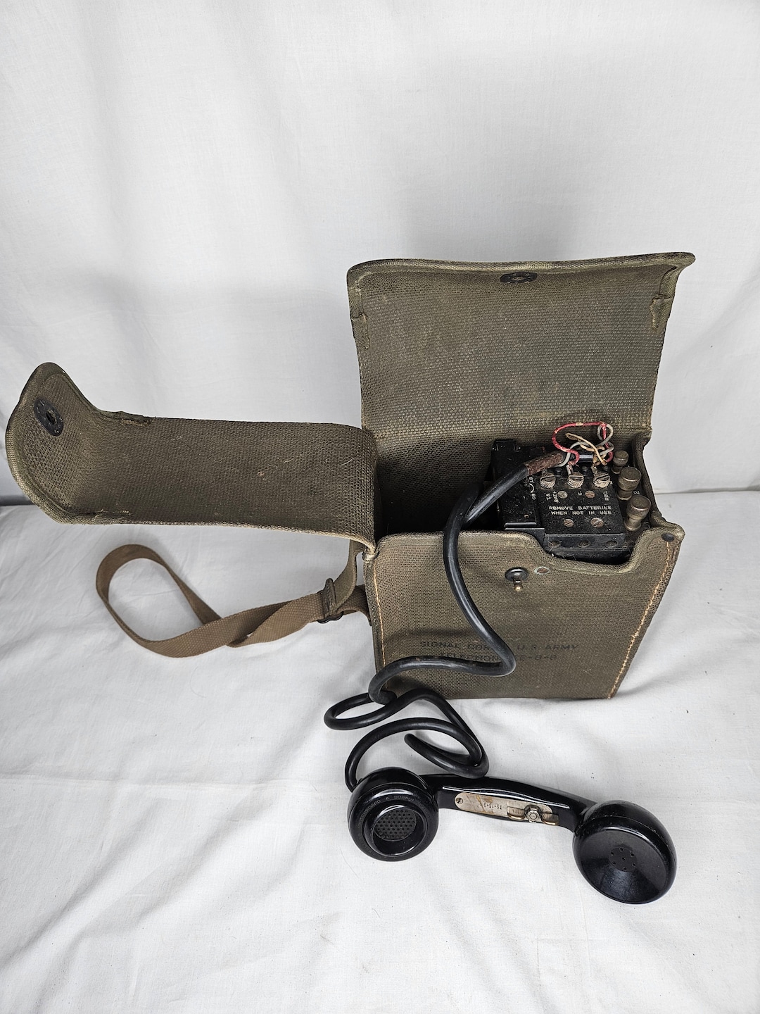 WW2 US Army EE-8-B Field Telephone Signal Corps Canvas Case - Etsy