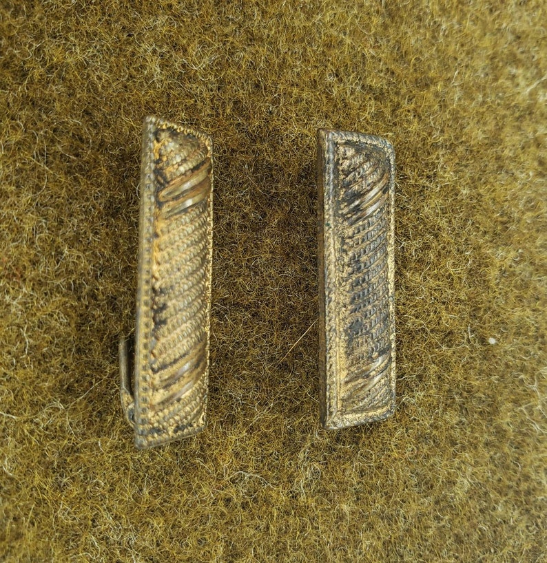 WW1 US Military 2nd Lt. Gold Army Officer Shoulder Ranks WWI, AEF ...