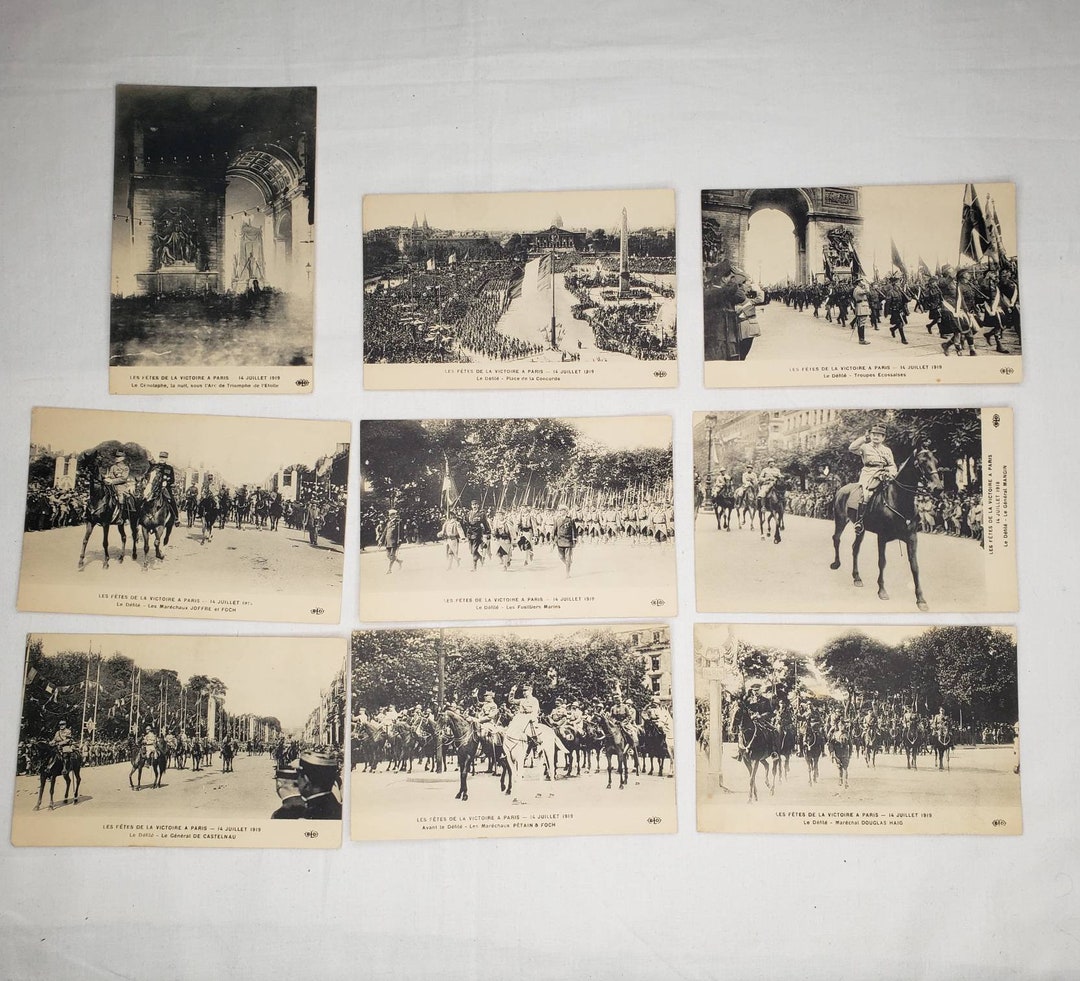 8x WW1 Victory Parade French Post Cards RPPC British American - Etsy