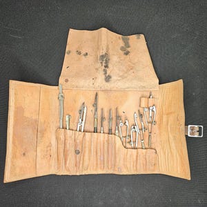 WW2 British Military Map Reading Tool Kit Leather Case WWII, Army ...