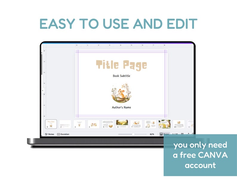 Picture Book Template 8.25"x6" – Editable Canva Storybook Layout for ...