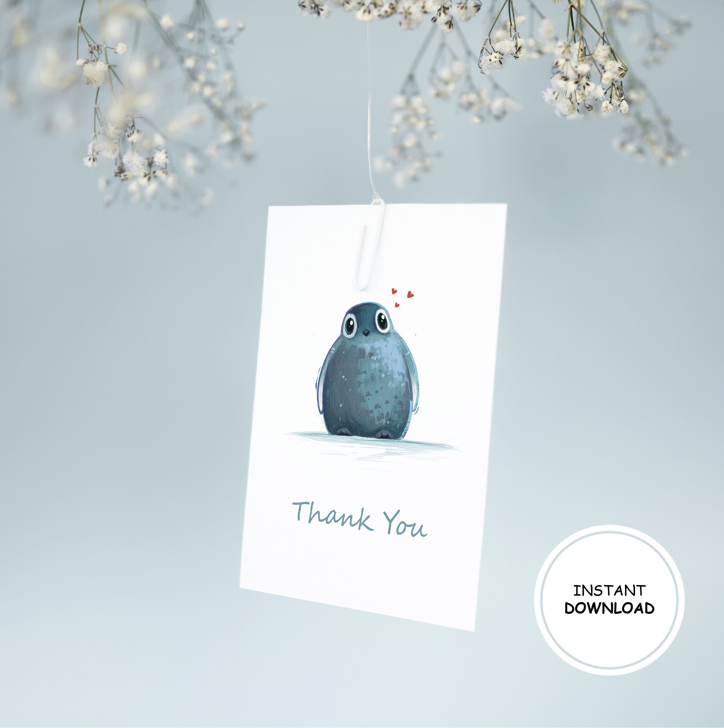 Cute Thank You Card, Cute Greeting Card, Pun Thank You, Printable Card ...