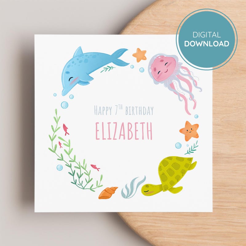 Ocean Birthday Card - Etsy