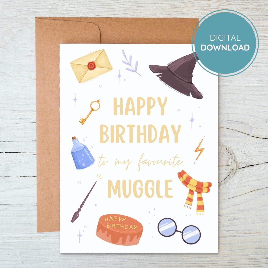 Wizard Greeting Card – Editable Magical Greeting, Printable Happy ...