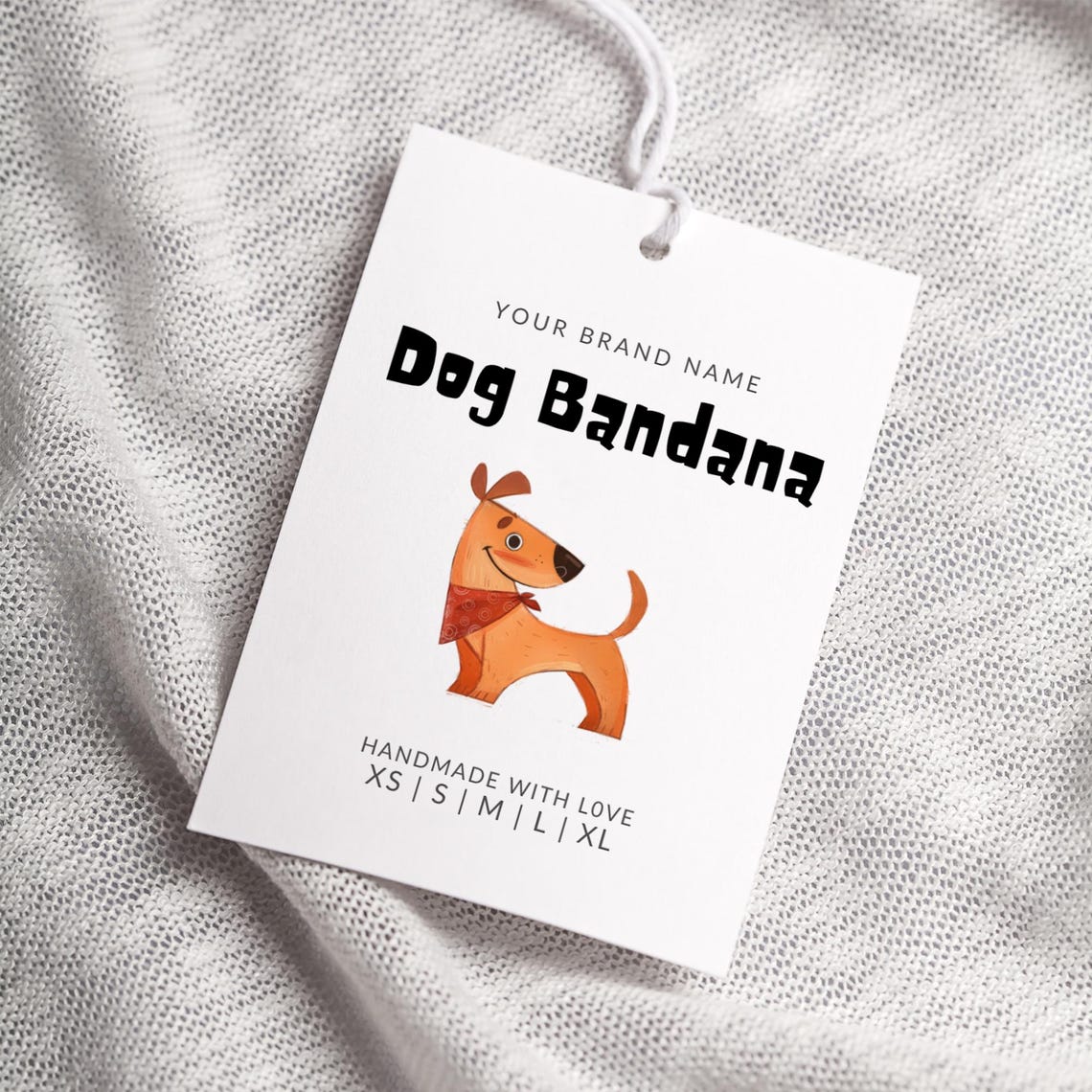 Printable Dog Bandana Label Template | Wrap Labels, Tie Tags & Over ...
