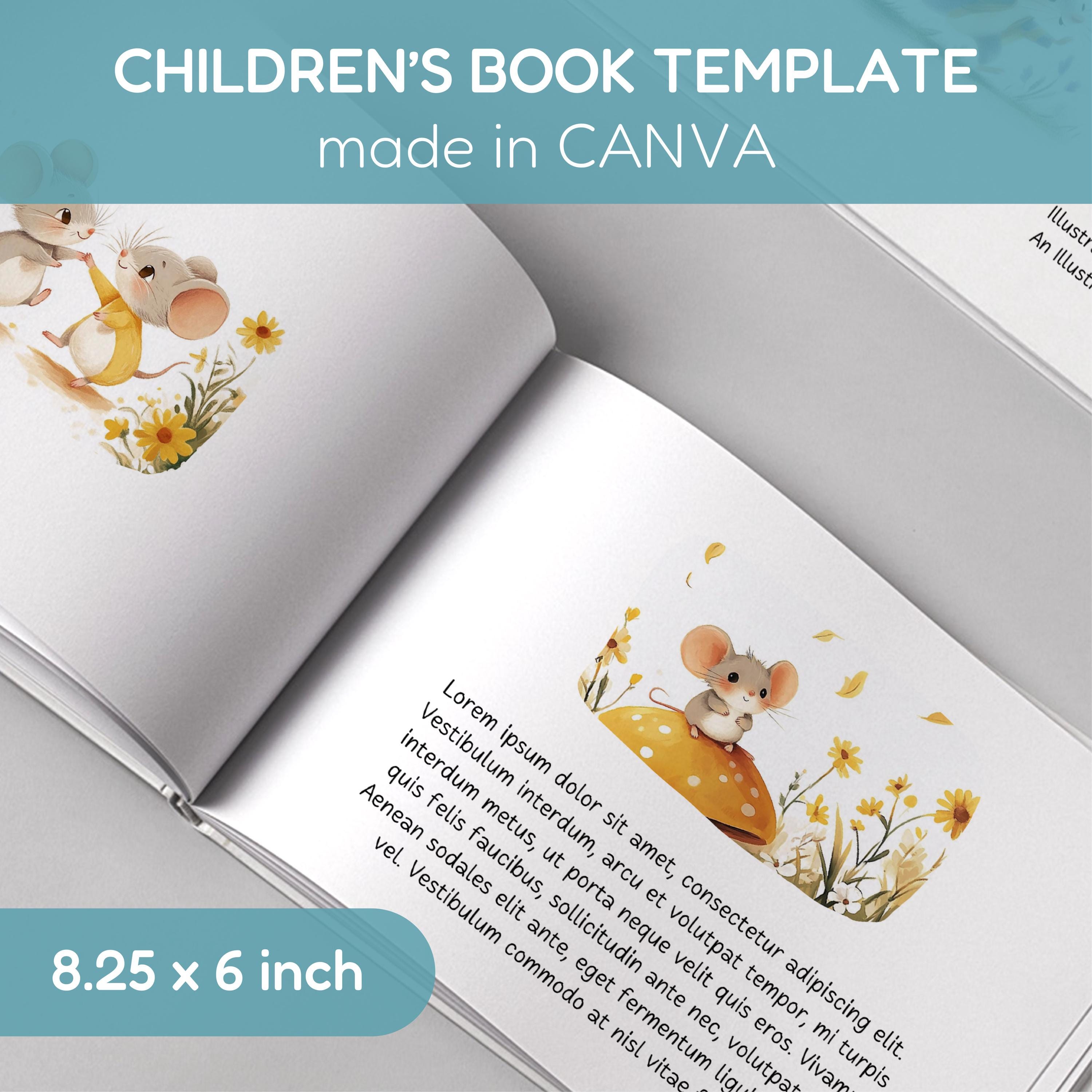 Picture Book Template 8.25"x6" – Editable Canva Storybook Layout for ...