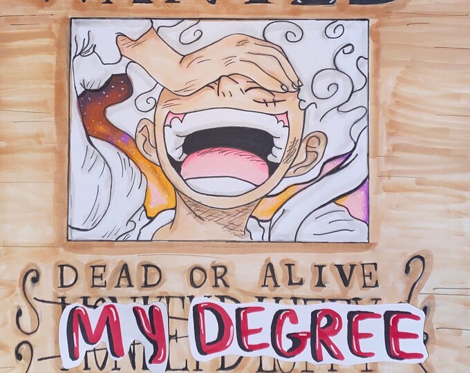 Luffy Wanted Poster Grad Cap Topper - Etsy UK