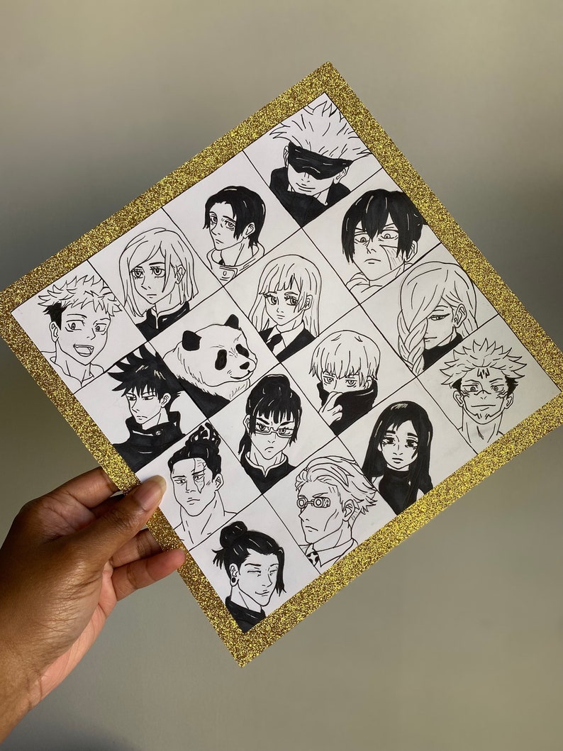 Jujutsu Kaisen year Book Style Grad Cap Topper - Etsy