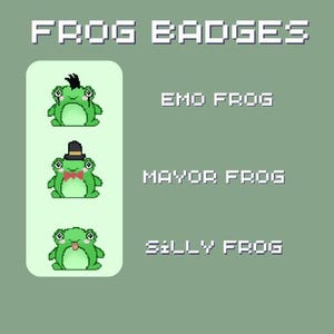 Frog Gaming Sub Badges: Pixel Art Twitch Bit Badges (digital Download ...
