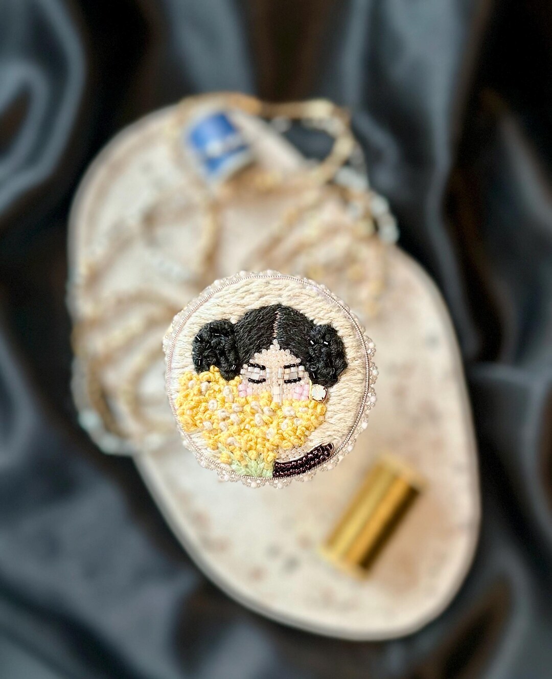 Embroidered Romantic Brooch. - Etsy