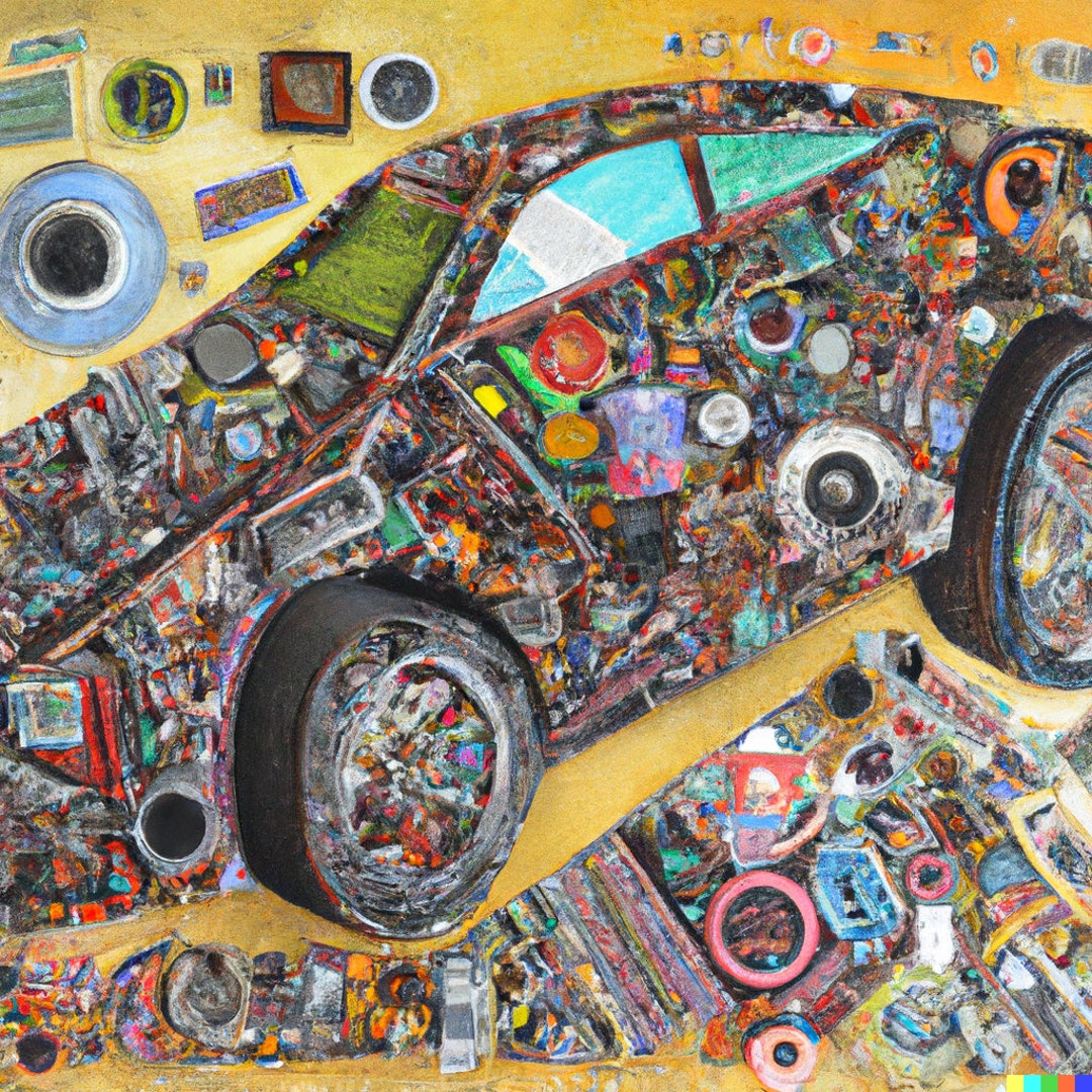 Recycled Cars Abstract Art High-resolution - Etsy