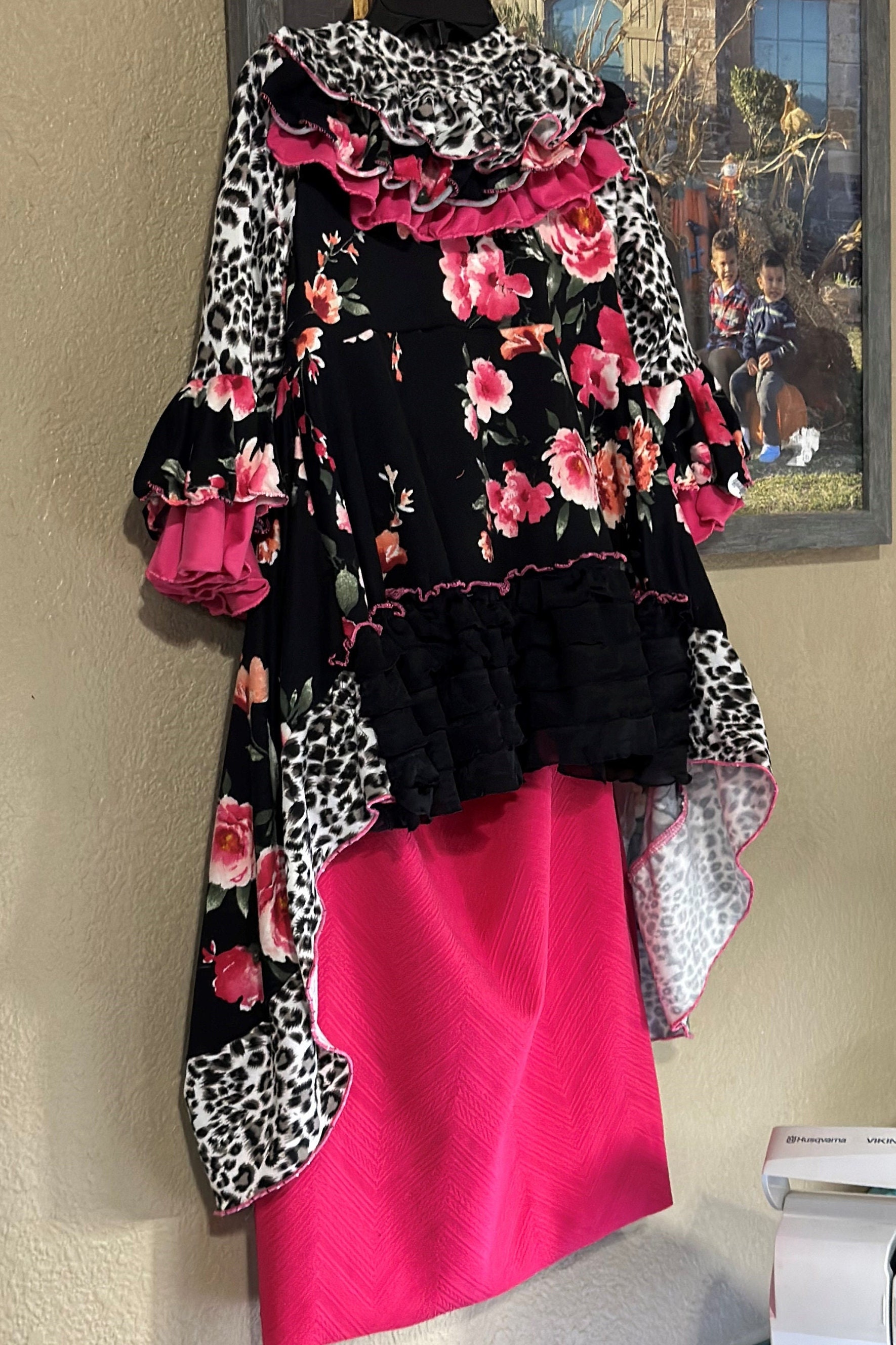 Girls Snow Leopard Ruffle Top - Etsy