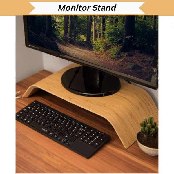 Wood Monitor Stand - Etsy
