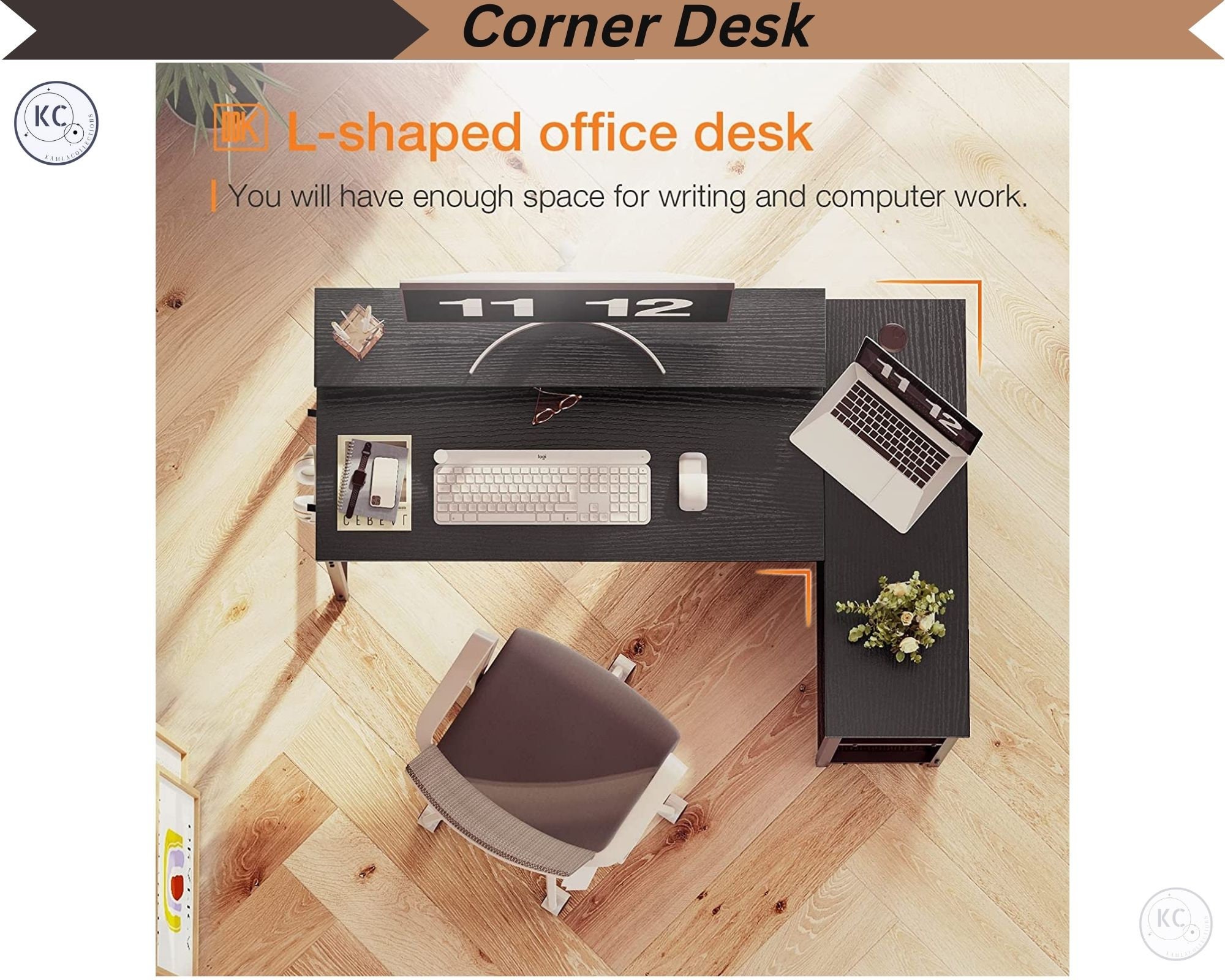 48 Inch Solid Wood Computer Desk Industrial Corner Writing - Etsy