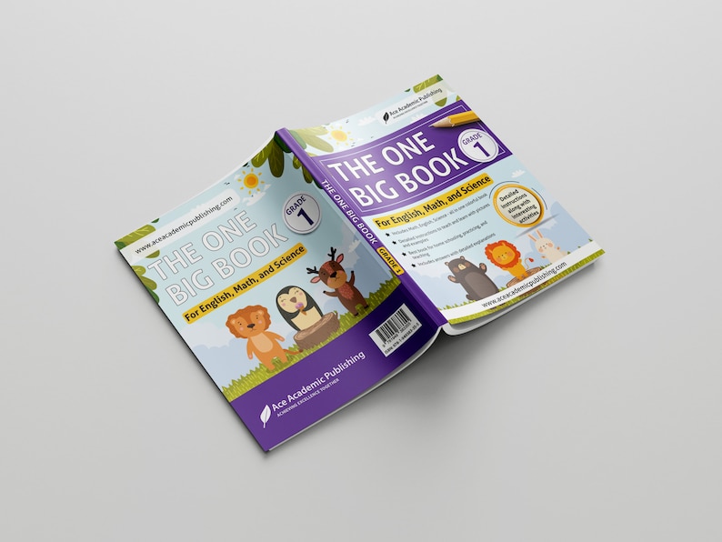 The One Big Book Grade 1: for English, Math and Science - Etsy