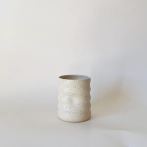 White Bubble Pottery Thumb Cup, Handmade Ceramic - Etsy