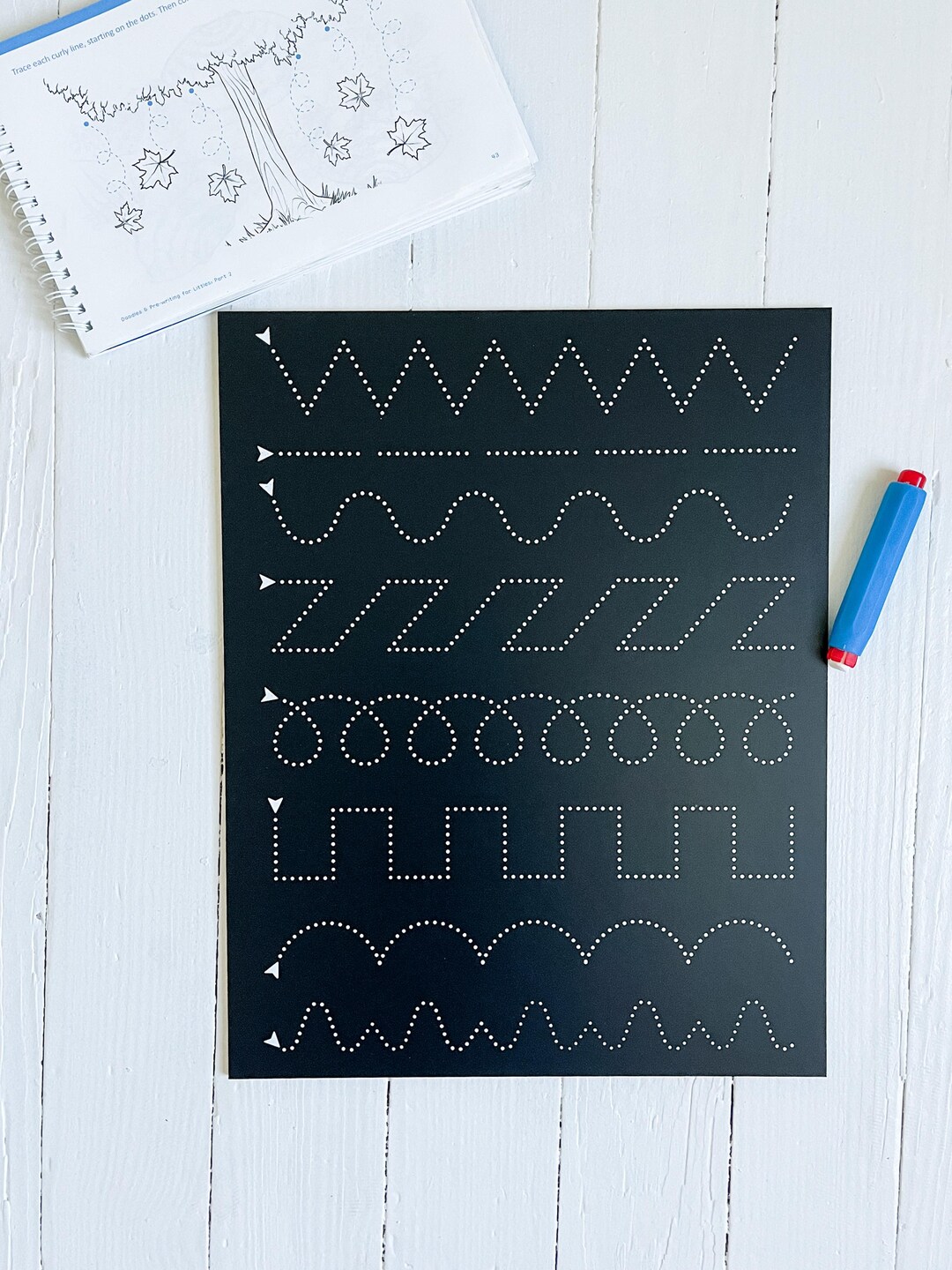 Pre-writing Doodles Chalkboard, 11x14, Erasable, Pre-school Activity ...