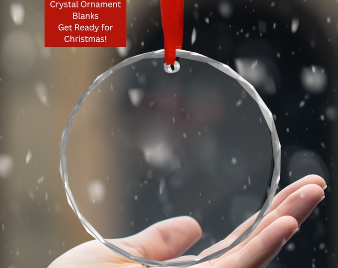 Bulk Laser Crystal Ornament Blanks for Laser Engraving. 3" Diameter ...