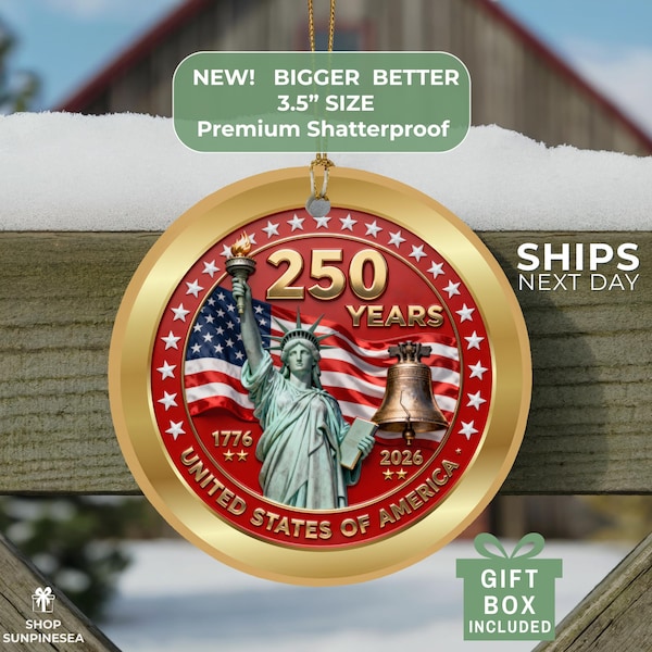 Us 250th Anniversary Bell Ornament - Etsy