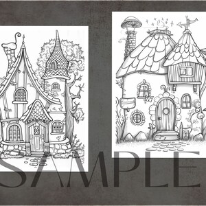 Doodle House Coloring Book- Adults/kids Coloring Pages, Grayscale ...
