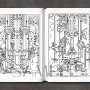 Mechanical Machine Coloring Book - Adults/kids Coloring Pages, Instant ...