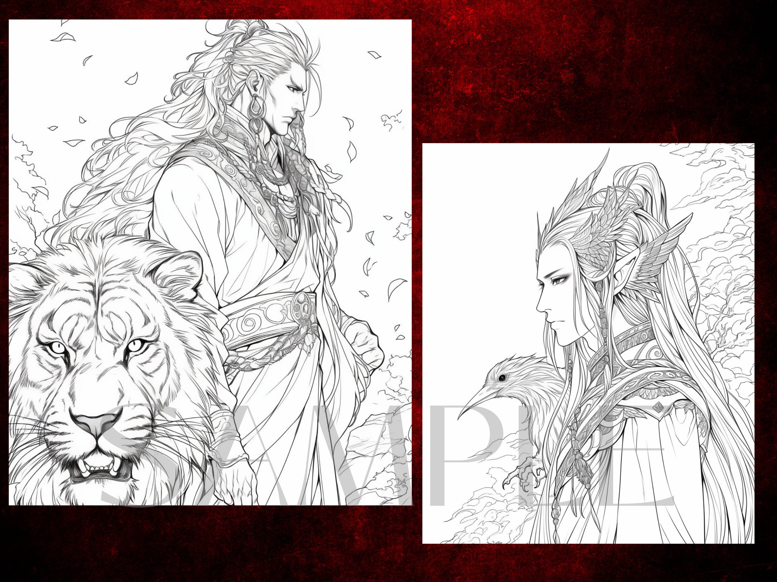 Mystical Chinese Legends Coloring Book - Adults / Kids Coloring Pages ...