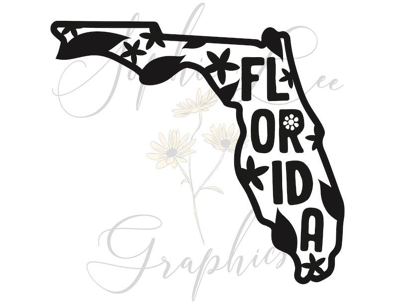 Florida and State Flower SVG, PNG, & PDF File Instant Digital Download ...