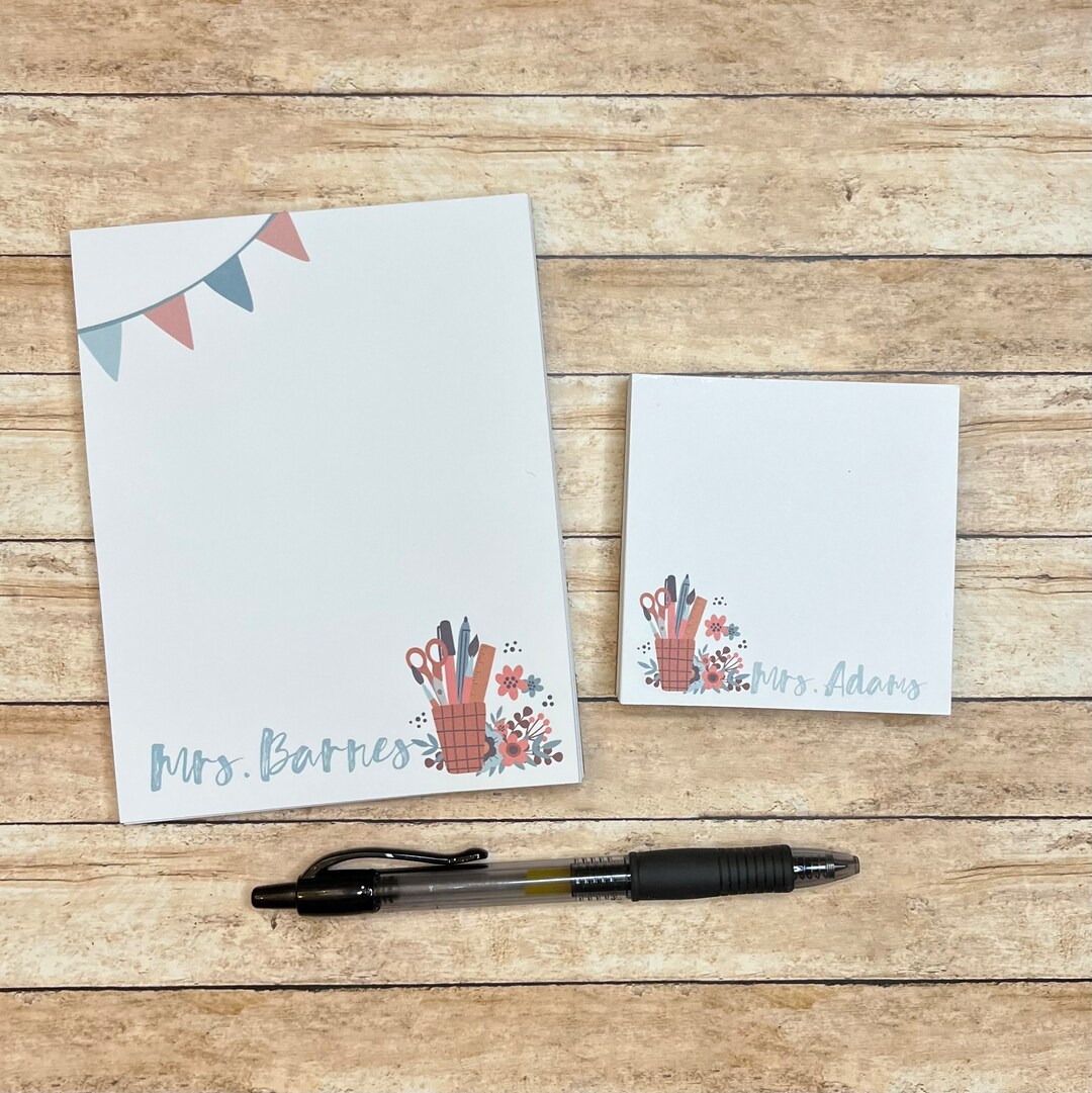 Personalized Boho Teacher Notepad, Teacher Appreciation Gift - Etsy