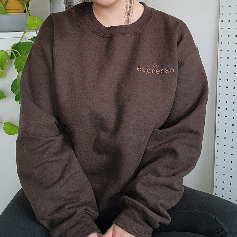 Dark Coffee Brown Sweater - Etsy