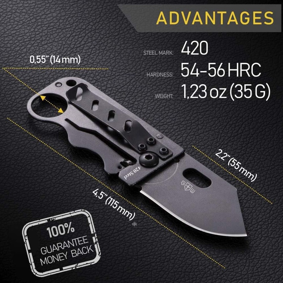 New Pocket Knife Folding Wallet Mini Tactical Knife With Money Clip ...