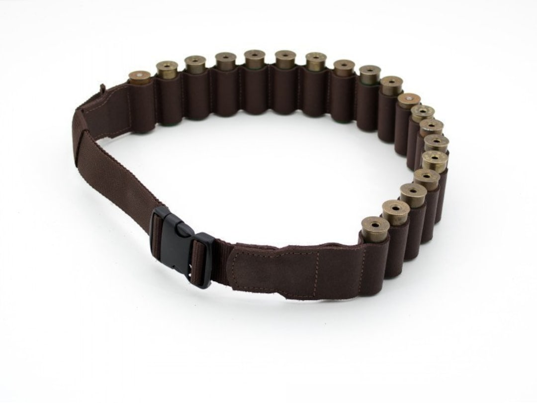 Handmade Leather Shotgun Ammo Pouch Cartridge Belt Holder 20 Rounds. 12 ...