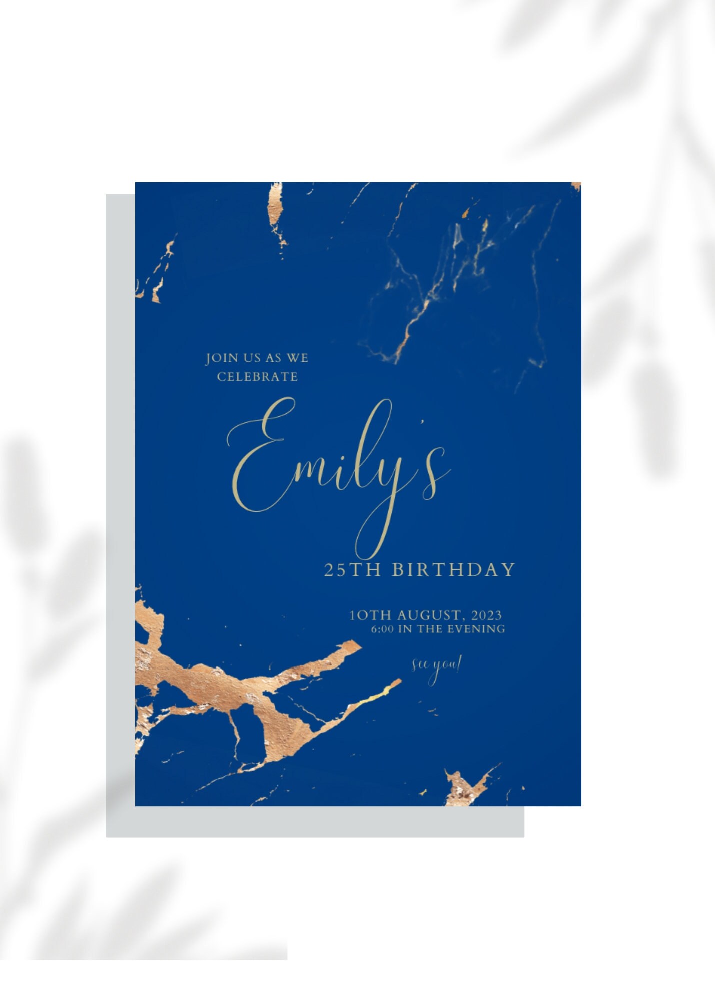 Birthday Invitation Canva Template Digital Invitations Etsy