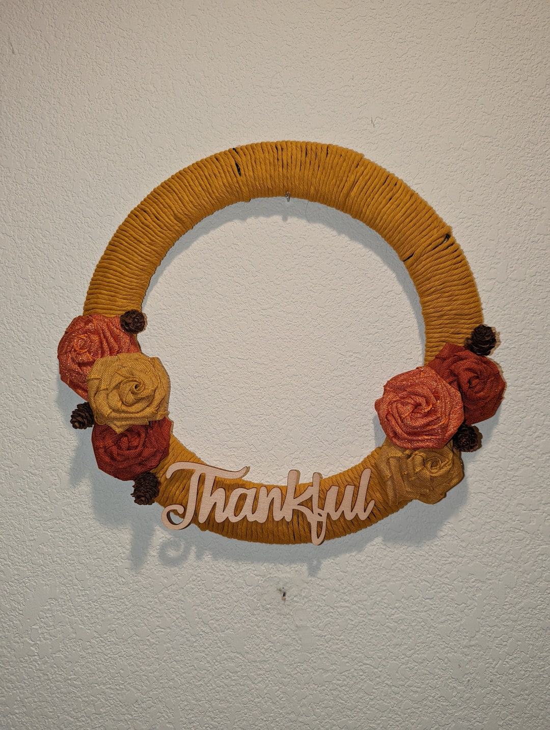 Thankful Thanksgiving Wreath - Etsy