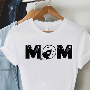 Space Mom Shirt,mama Space Shirt,moon T-shirt,outer Space Shirt,space ...