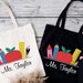 Custom Teacher Tote Bag,kindergarten Teacher Name Tote,teacher ...