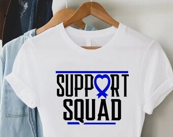 Colon Cancer Support Squad and Warrior Shirt, Colorectal Cancer ...