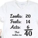 Funny 40th Birthday Shirt Women, 40th Birthday Gift, 40 Years Old Tee ...