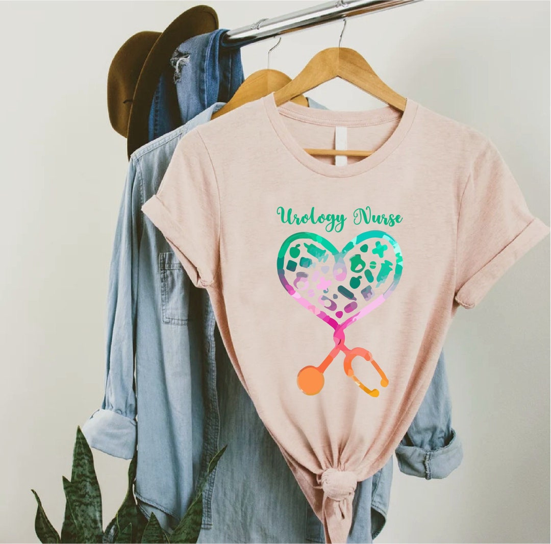 Urology Nurse Shirt, Heart Stethoscope Nurse Tshirt, Nurse Appreciation ...