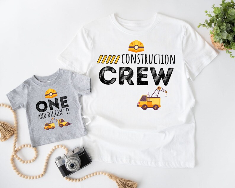 Construction Crew Matching Shirts,custom Birthday Family Gift,four and ...