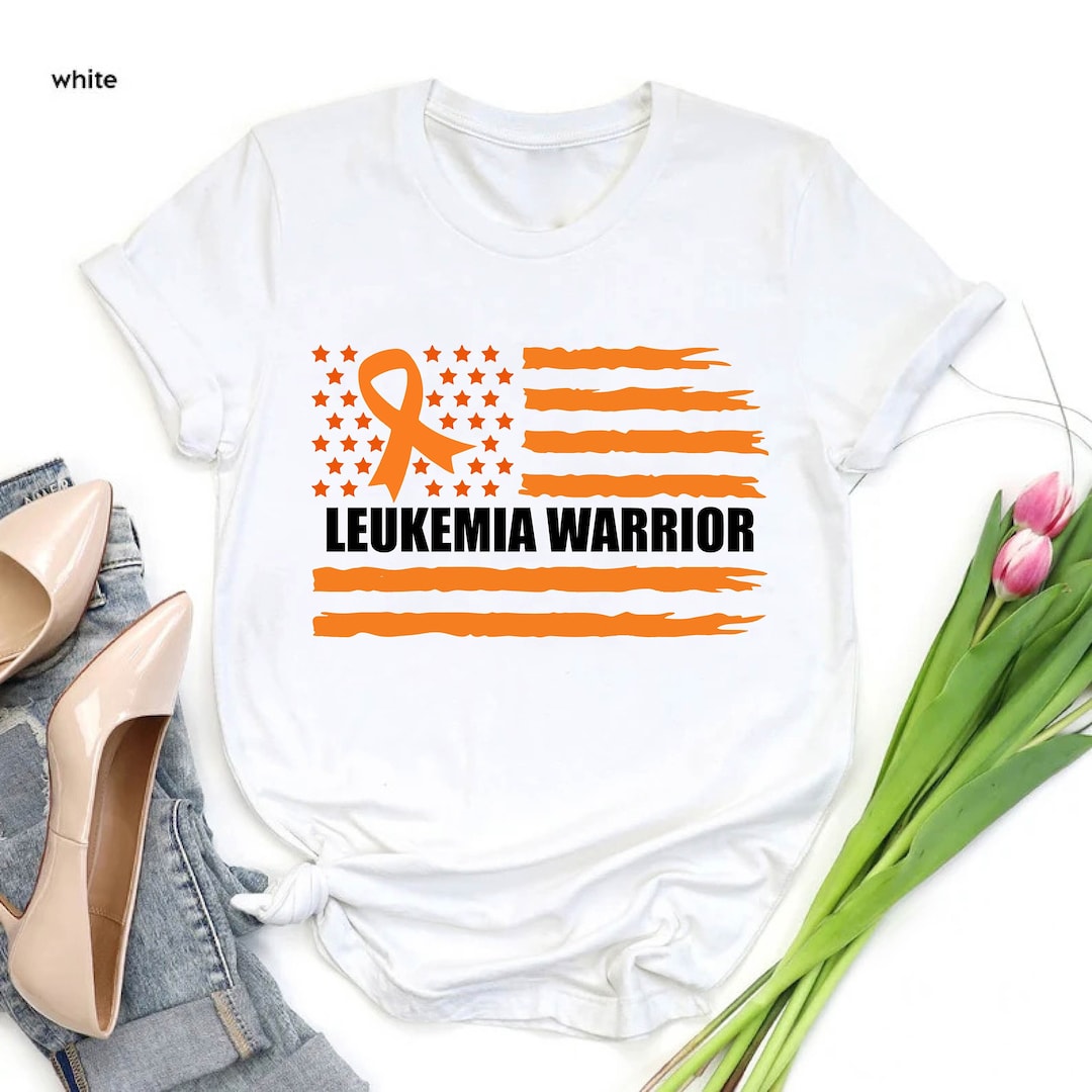 Leukemia Warrior American Flag Shirt,leukemia Warrior Gift,leukemia ...