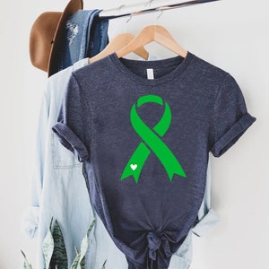 Lymphoma Cancer Green Ribbon Shirt,non-hodgkin Lymphoma Warrior Tshirt ...