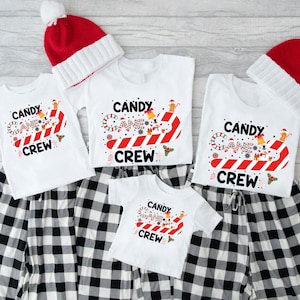 Candy Cane Crew Shirts,funny Xmas Matching Tshirts,family Christmas ...