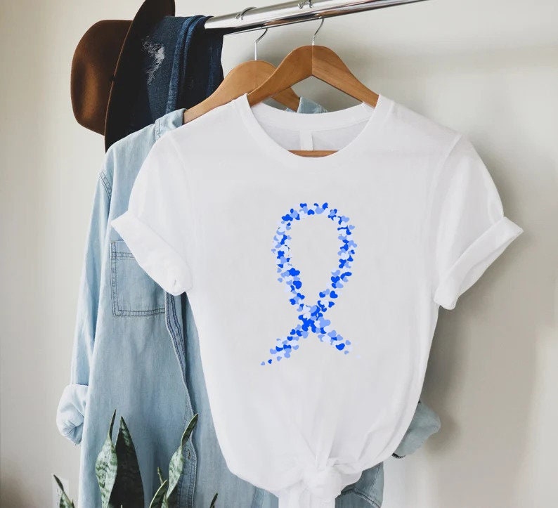 Colon Cancer Ribbon Shirt,colon Cancer Awareness Gift,colon Cancer ...