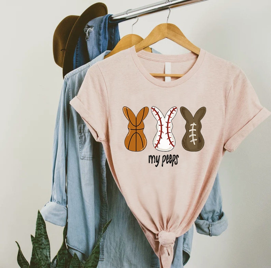 My Peeps Shirt,easter Bunnies Shirt,sports Ball Easter Shirt,sports ...