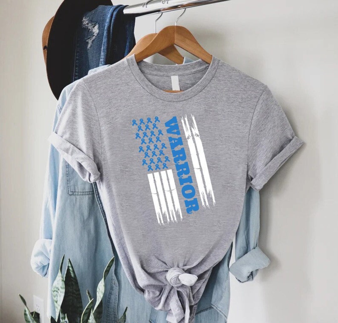 Colon Cancer Warrior Shirt,colon Cancer Awareness Tee,cancer Survivor ...